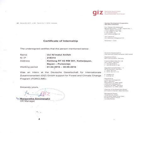 internship certificate | PDF