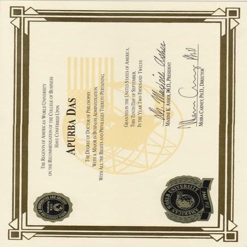 Ph.D Certificate | PDF