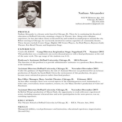 Activities Resume Pratt | DOCX