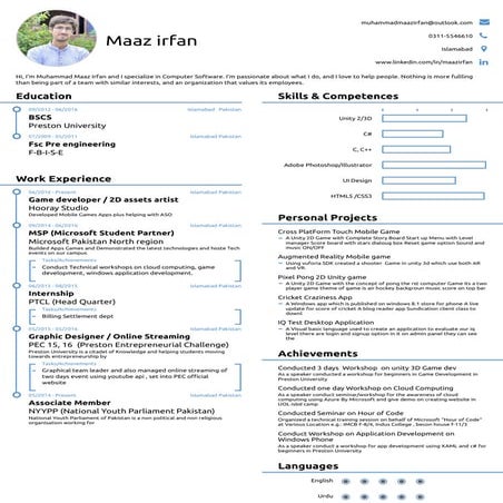 Maaz's Résumé (1) | PDF