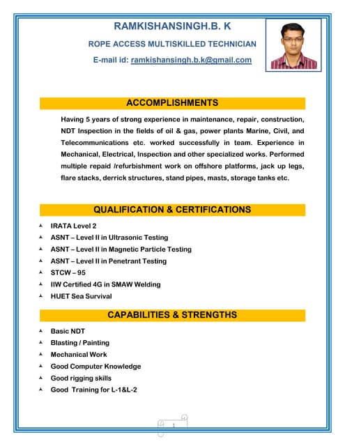 Resume of jaison varkey, QA/QC inspector welding,coating offshore Oil ...