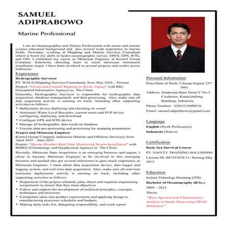 CV Samuel Radityo Adiprabowo | PDF