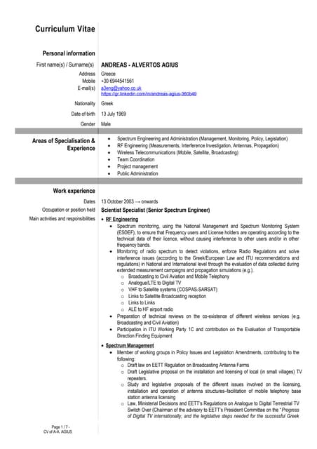 Afif cv 2016 | PDF | Civil Engineering Industry | Industries