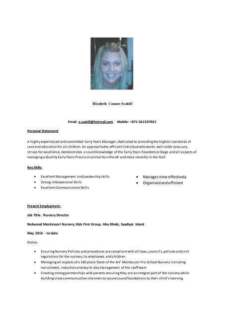Karen wilson cv current | DOCX | Business Administration | Business