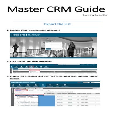 Master CRM Guide | PDF