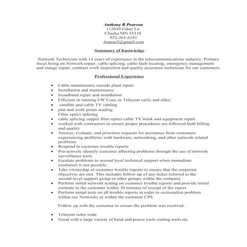 Tony_Resume 2013 | PDF