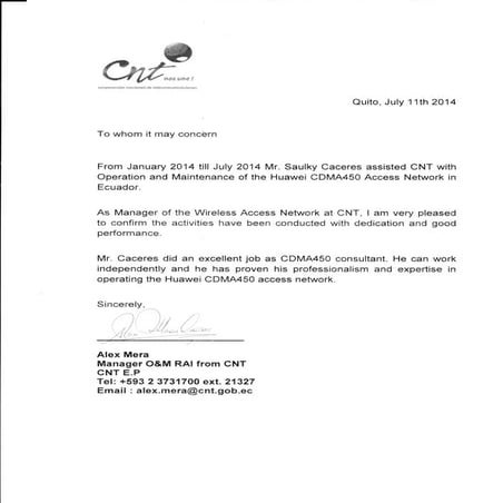 Recommendation Letter CNT | PDF