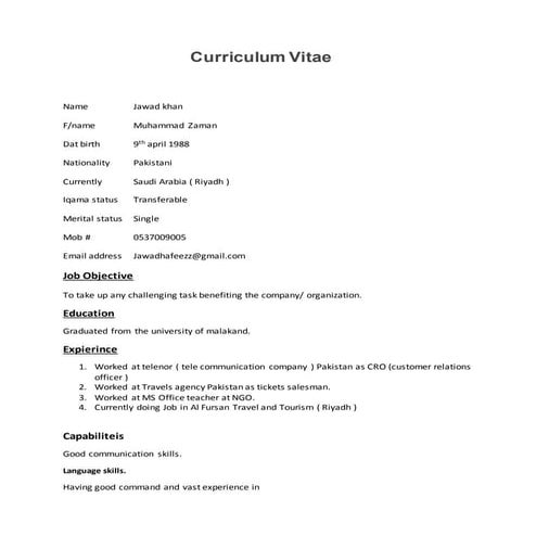 Jawad cv (1) | DOCX