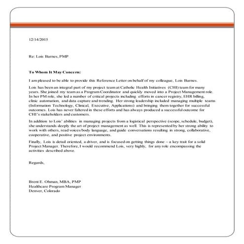Reference Letter from Donna Walls | PDF