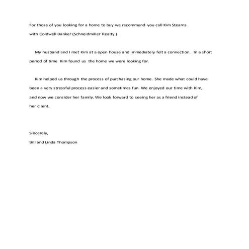 Testimonial letter | PDF
