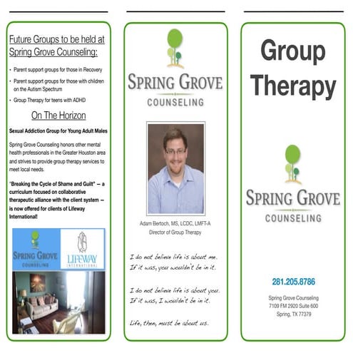 Group Therapy Brochure | PDF
