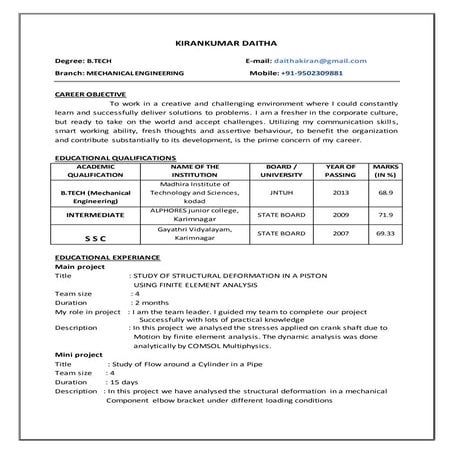 My New Resume | DOCX