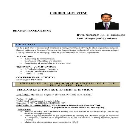 BHABANI RESUME -2016 | DOCX