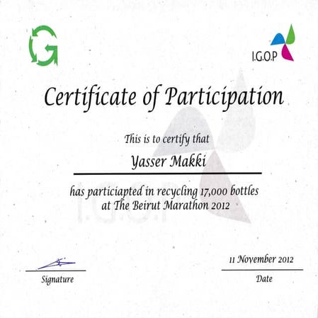 IGOP Certificate | PPT