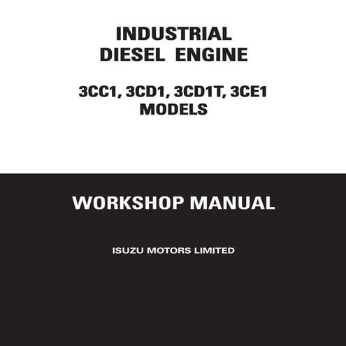 Isuzu Industrial Diesel Engine multiple Models | PDF