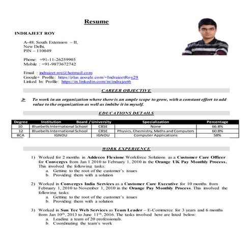Indrajeet Roy Resume 2 | DOCX