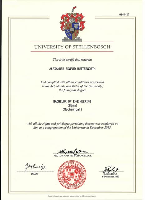 B.E MECHANICAL DEGREE ATTESTED CERTIFICATE | PDF