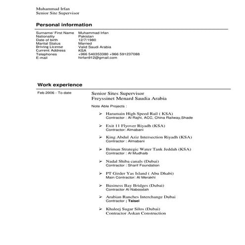 Muhammad Irfan cv 2 _2_ (1) | PDF
