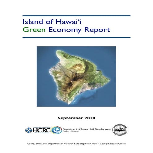 Island of Hawaii Green Economy Report | PDF