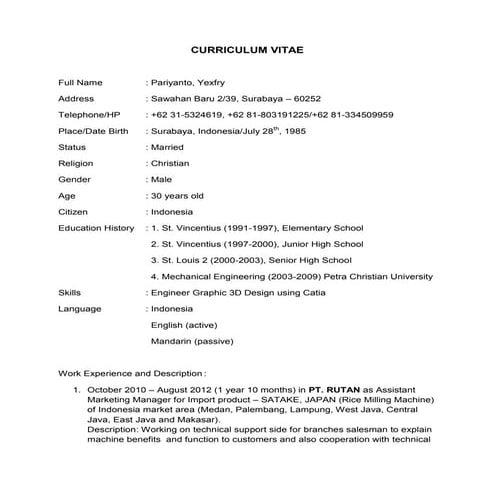 CURRICULUM VITAE | PDF