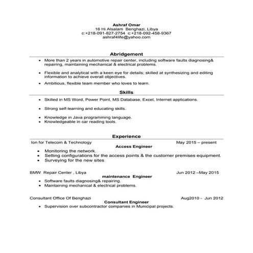 Ashraf CV 2015 | PDF
