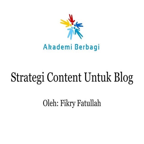 Strategi Content Untuk Blog | ODP