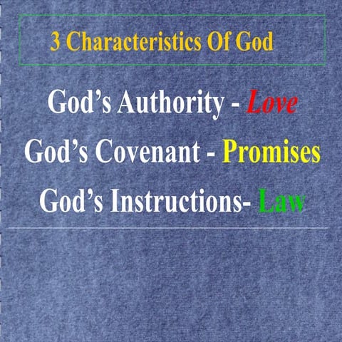 3 characteristics of God | PPT