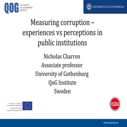 Basics of measuring corruption | PPTX