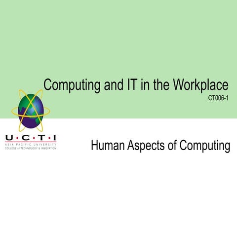 human aspects of computing | PPT