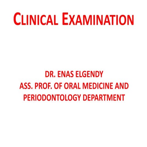 methods of clinical examination | PPTX