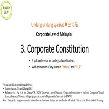 Corporate Constitution | PPTX