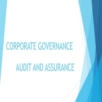 Chapter 3 Corporate Governance - Audit and Assurance (AA) (F8) | PPTX