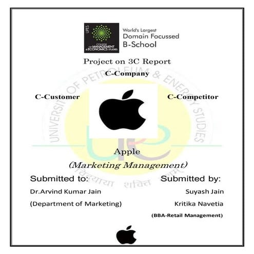 3 C Report of Apple (Marketing Management) | DOCX