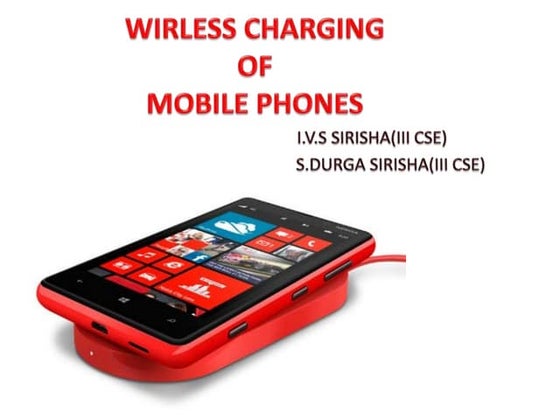 Wireless charging ppt | PPT