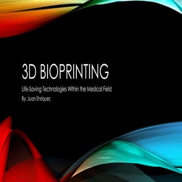 3 d bioprinting | PPT