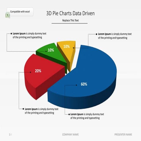 3 d pie charts data driven | PPTX