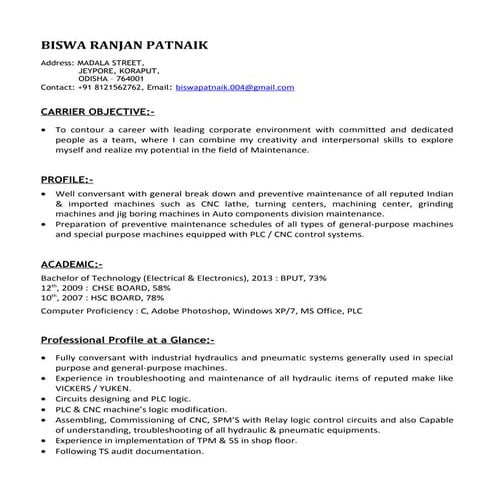 Resume_Updated_Aji M P | DOC