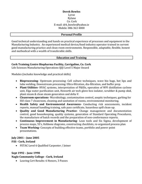 Sam CV | DOCX