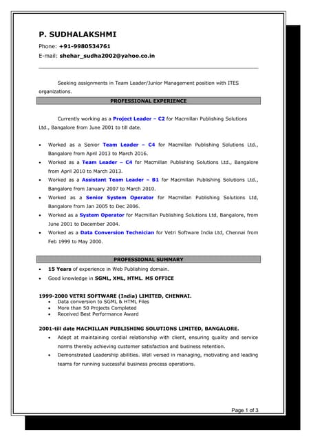 Kavitha Resume | DOC