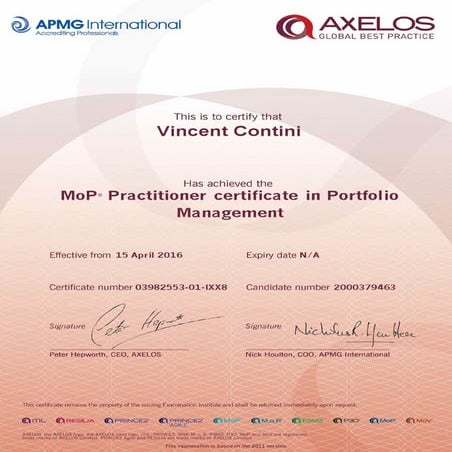 MoP Practitioner Certification | PDF | Certified Pre-Owned Cars | Auto Type