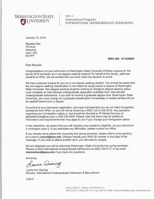 Carleton Acceptance Letter | PDF