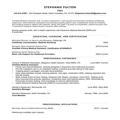 fulton resume | DOC