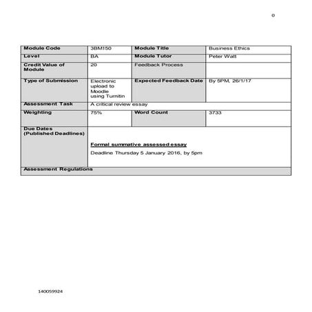 Business Ethics Assignment | DOCX