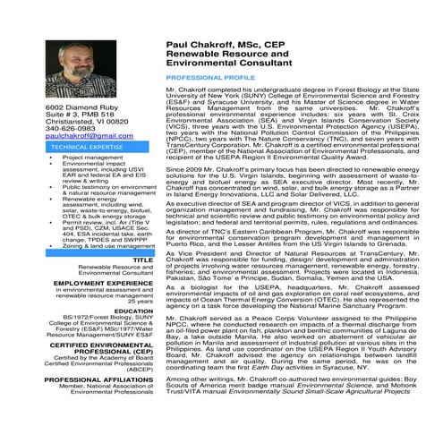 Paul Chakroff professional profile | PDF