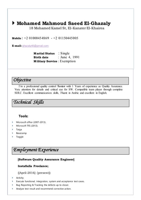 Capgemini resume template | DOCX | Resume Writing and Advice | Job Search