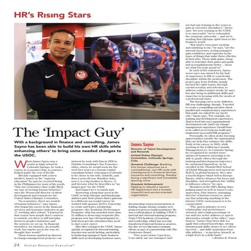 HR Executive Magazine 2014 Rising Stars JCS Article | PDF