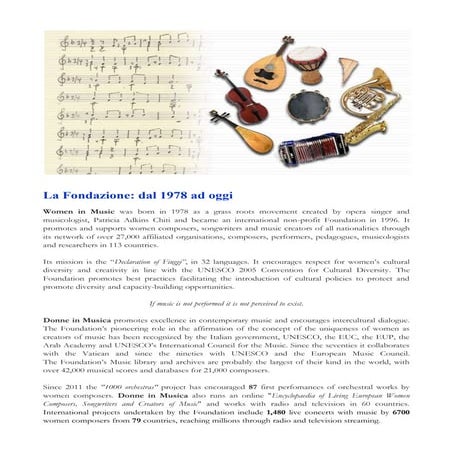 PROFILE DONNE IN MUSICA ENGLISH August 2016 | PDF