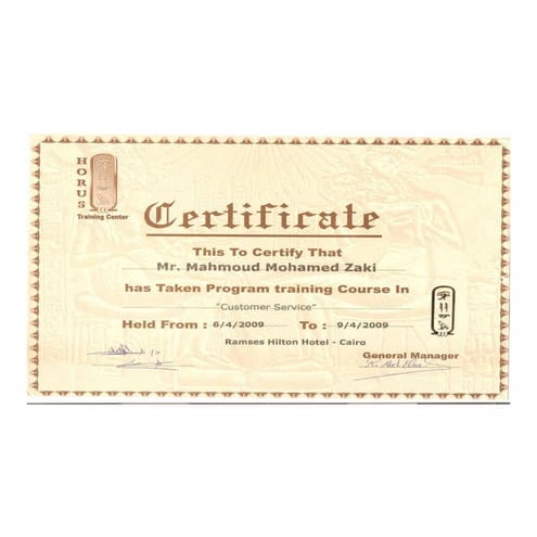 Customer Service Certificate | PDF