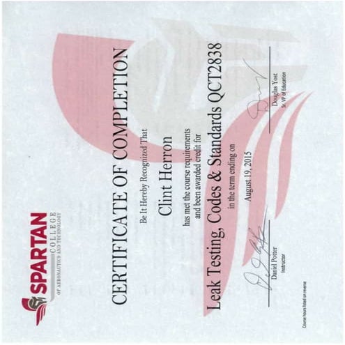 codes and standards cert | DOCX