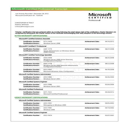 Microsoft Transcript April 2015 | PDF | Operating Systems | Computer ...